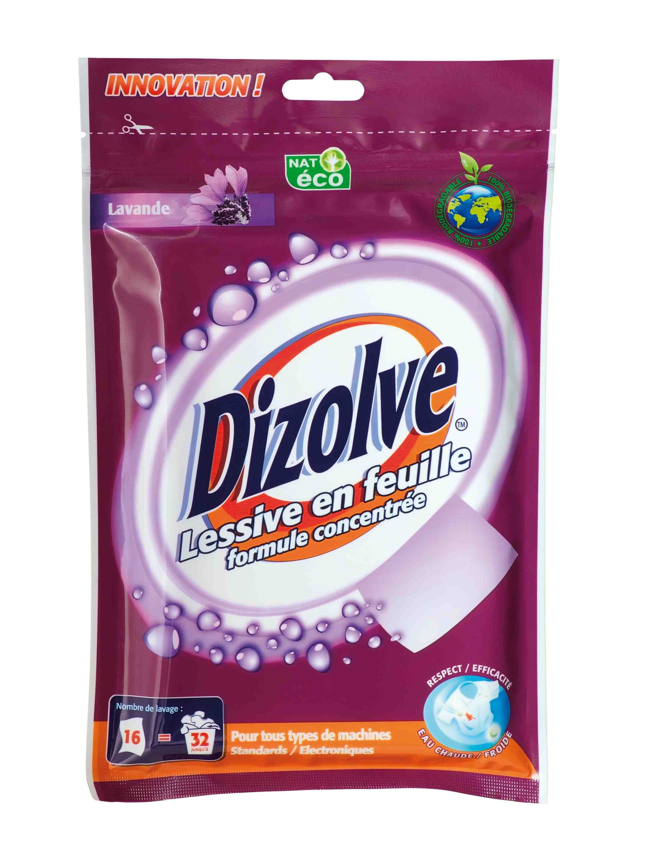 Dizolve : de la lessive en feuille