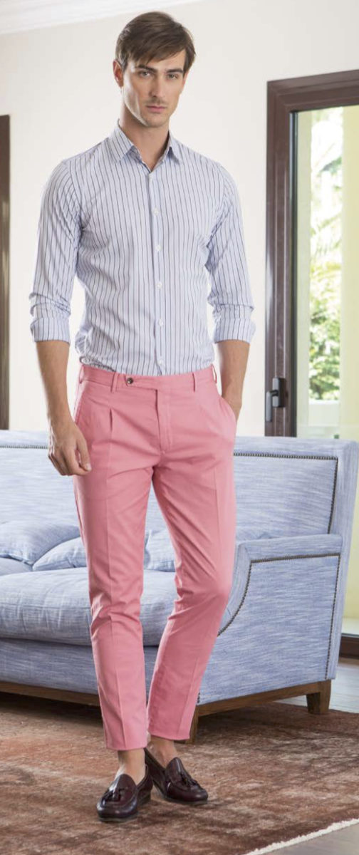 Tendance Mode Homme Jaune Et Rose Couleurs De L été 2018